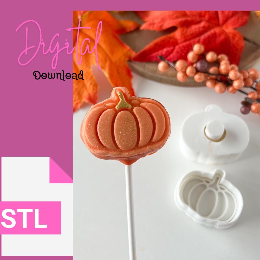 Pumpkin Cake Pop With Stamps and Cutters Set STL FILE - Etsy
