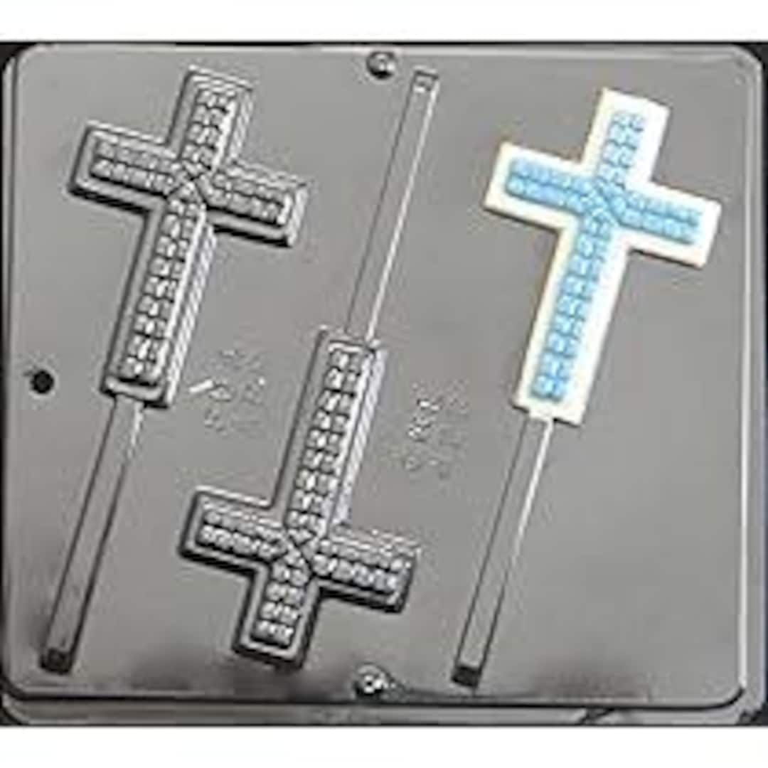 Cross Lollipop Chocolate Candy Mold Religious, Baptism , Communion ...