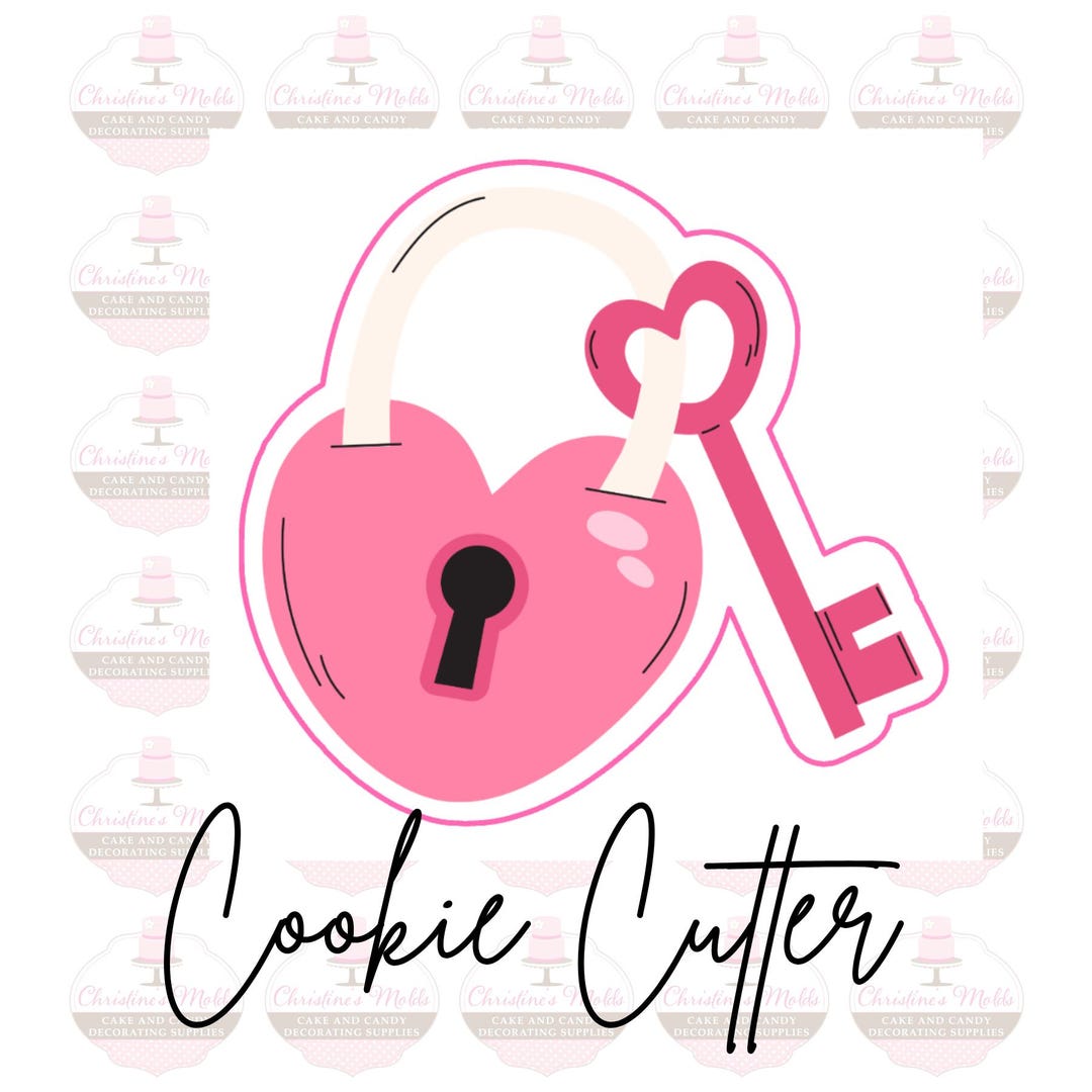 Lock With Key Pad Lock Valentines Cookie Cutter - Etsy