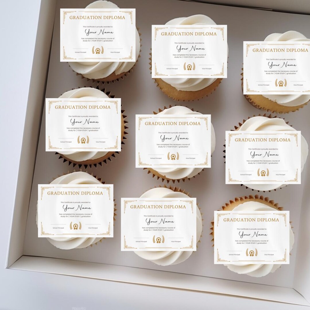 Graduation Custom Diploma Edible Image Icing Sheets - Etsy