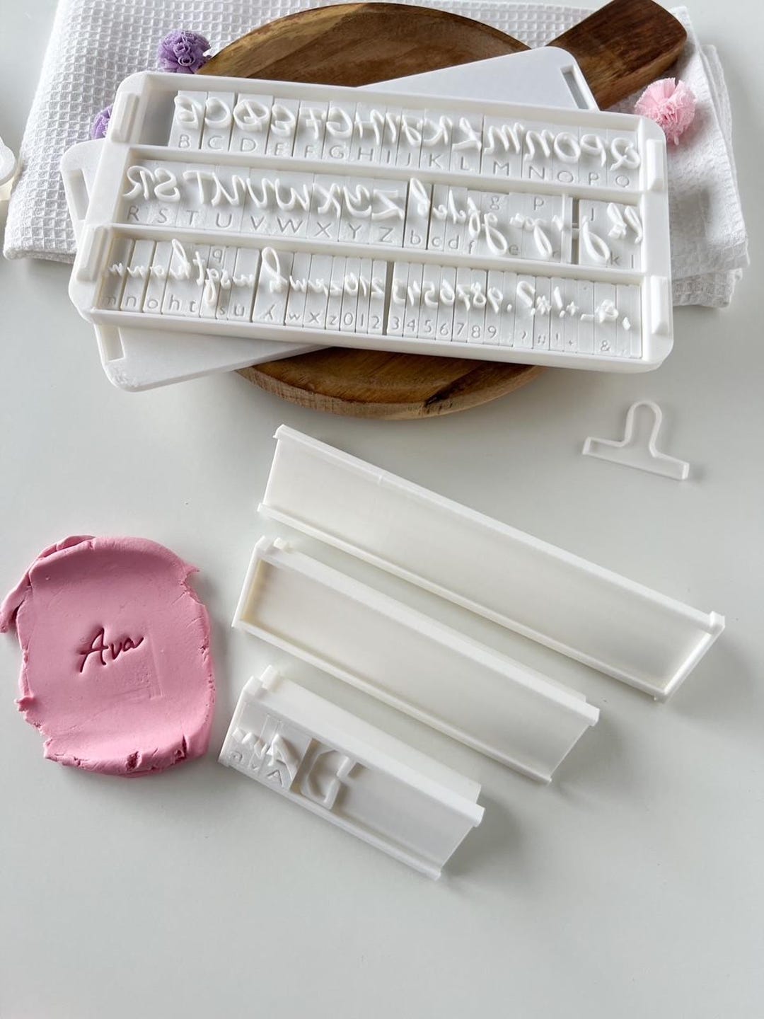 Alphabet Letter Script Set Make Your Own Custom Text for Cookie ...