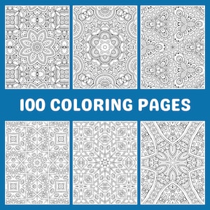 100 Magnificent Mandalas Adult Children’s Coloring Book Promote ...