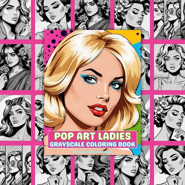 Pop Art Coloring Book - Etsy