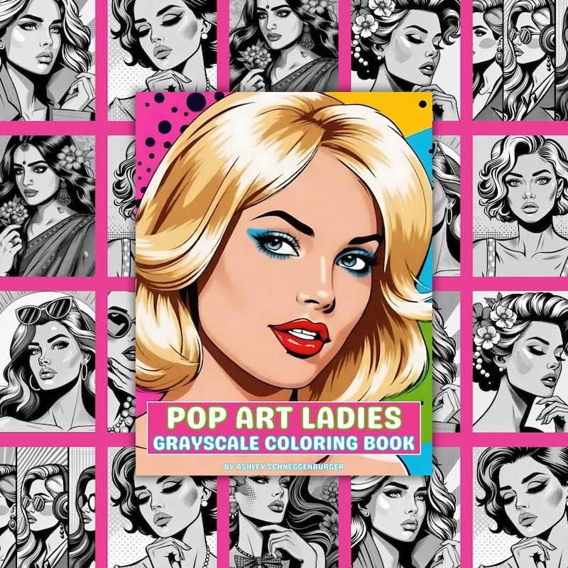 Pop Art Coloring Book - Etsy