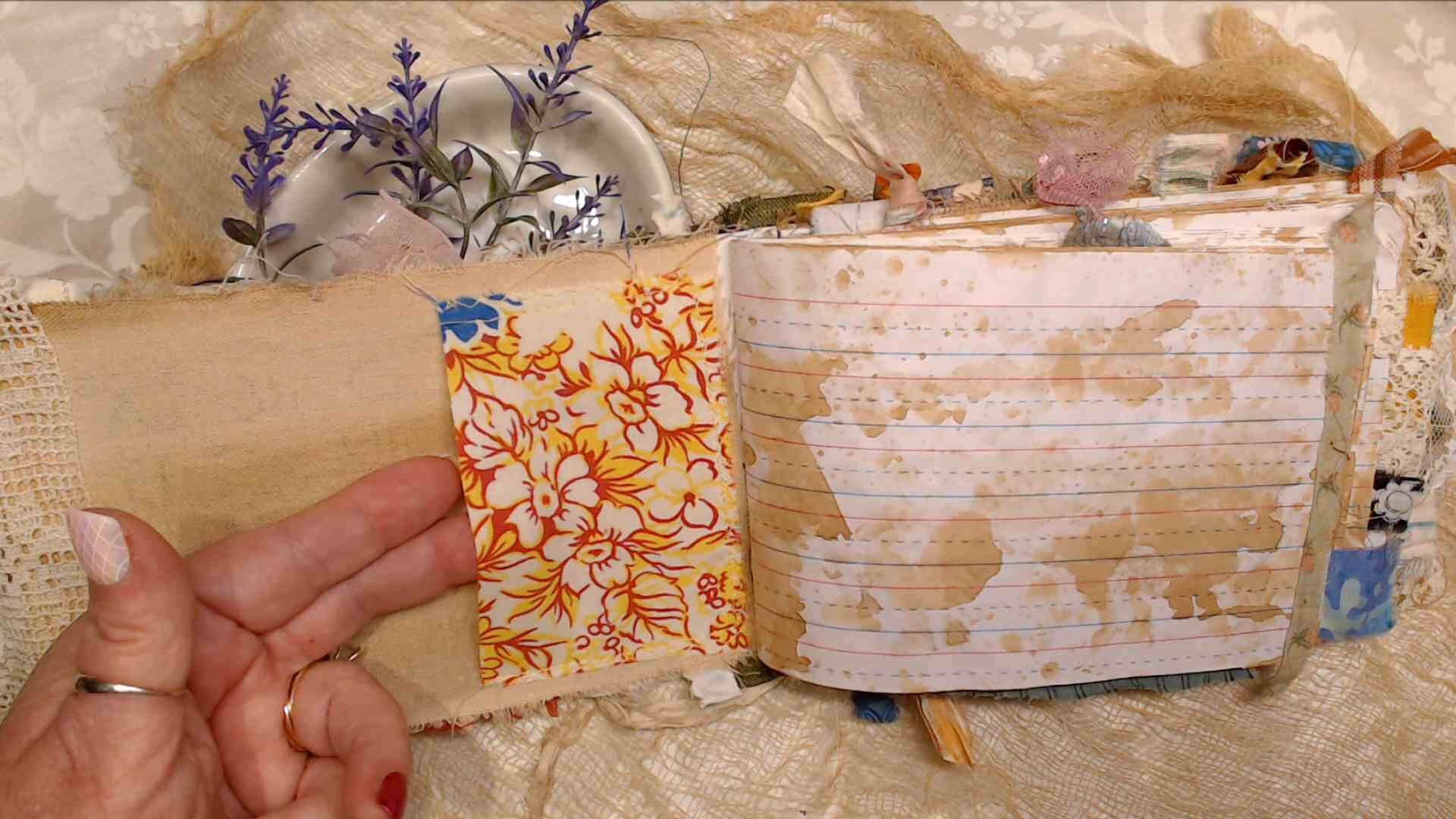 Fabric Scrap Junk Journal, Handmade Scrap Journal, Repurposed ...