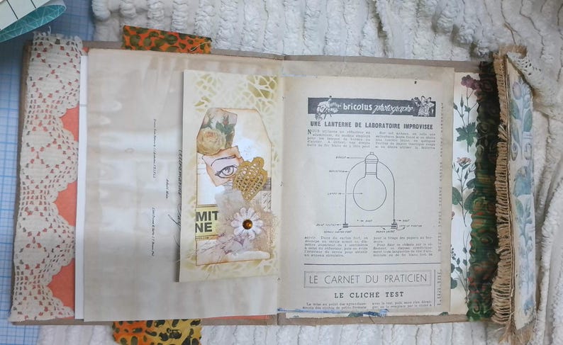 Handmade Paper Bag Junk Journal, Unique Scrapbook (8x8) - Etsy