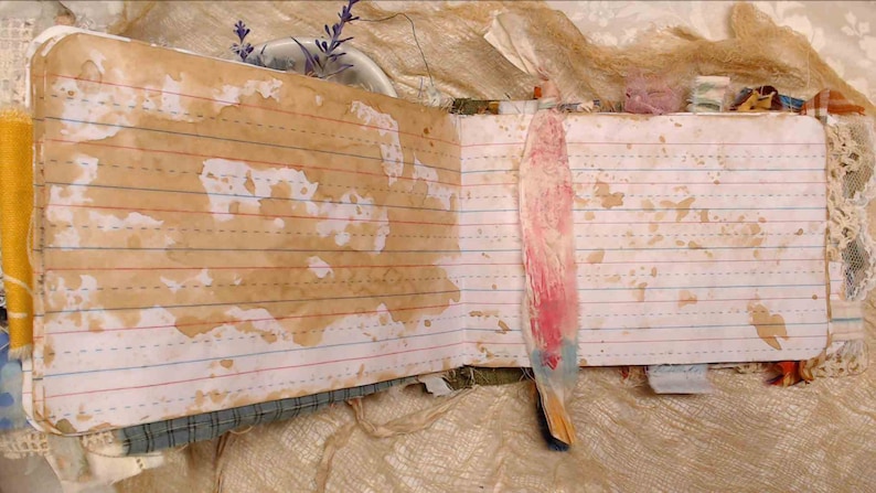 Fabric Scrap Junk Journal, Handmade Scrap Journal, Repurposed ...