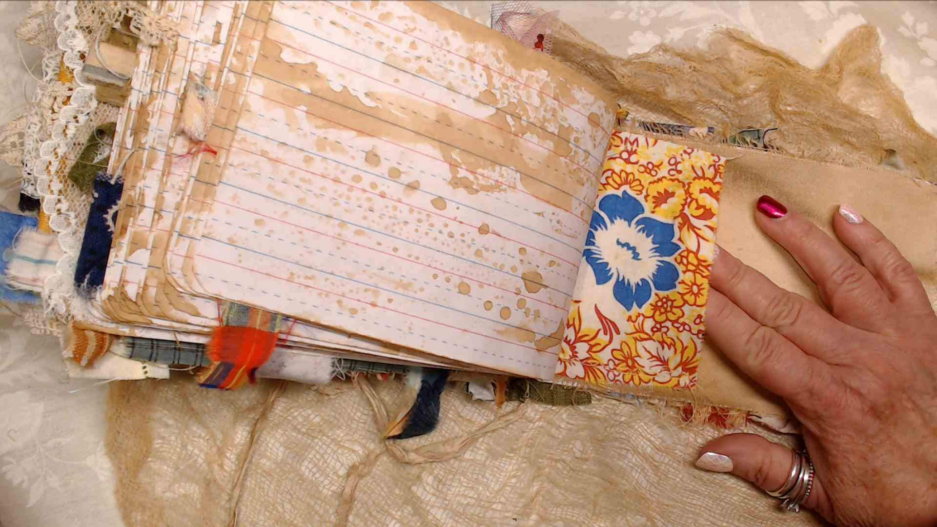 Fabric Scrap Junk Journal, Handmade Scrap Journal, Repurposed ...