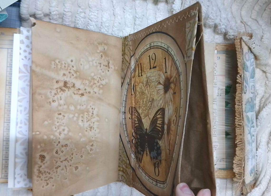 Handmade Paper Bag Junk Journal, Unique Scrapbook (8x8) - Etsy