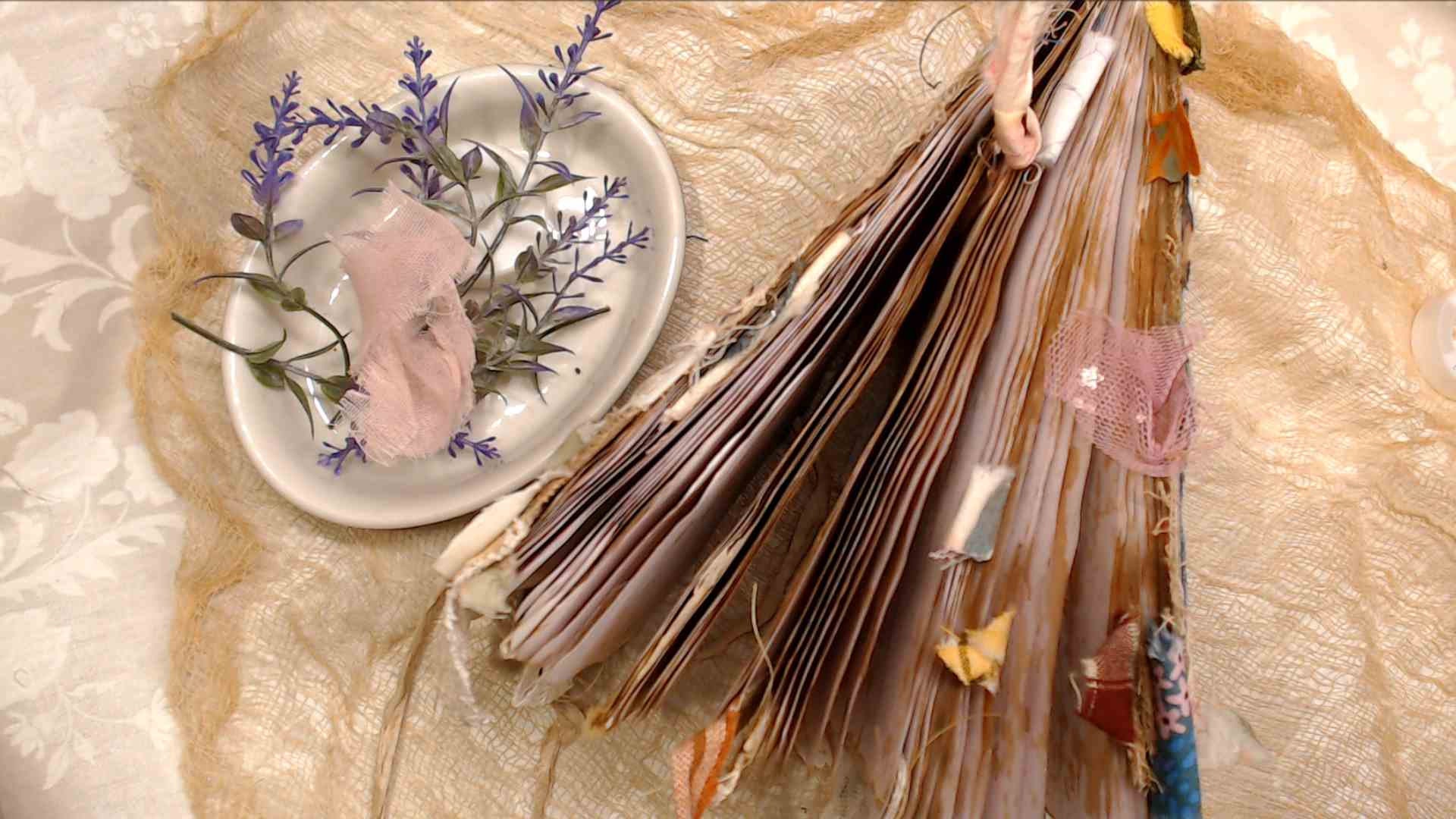 Fabric Scrap Junk Journal, Handmade Scrap Journal, Repurposed ...