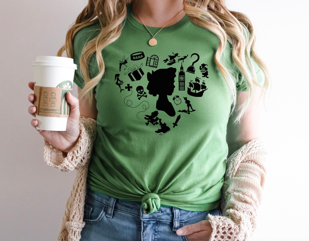 Wendy Silhouette Icon Tshirt, Disney Vacation Tee, Peter Pan Inspired ...