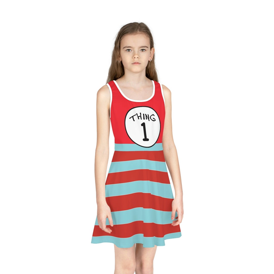 Thing 1 Girls Sundress, Dr Seuss Week, Costume, Park Day - Etsy