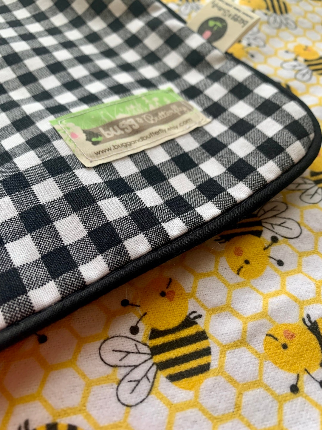 Baby Bumble Bee Stroller Blanket With 2 Burp Cloths. Bee Baby Gift for ...