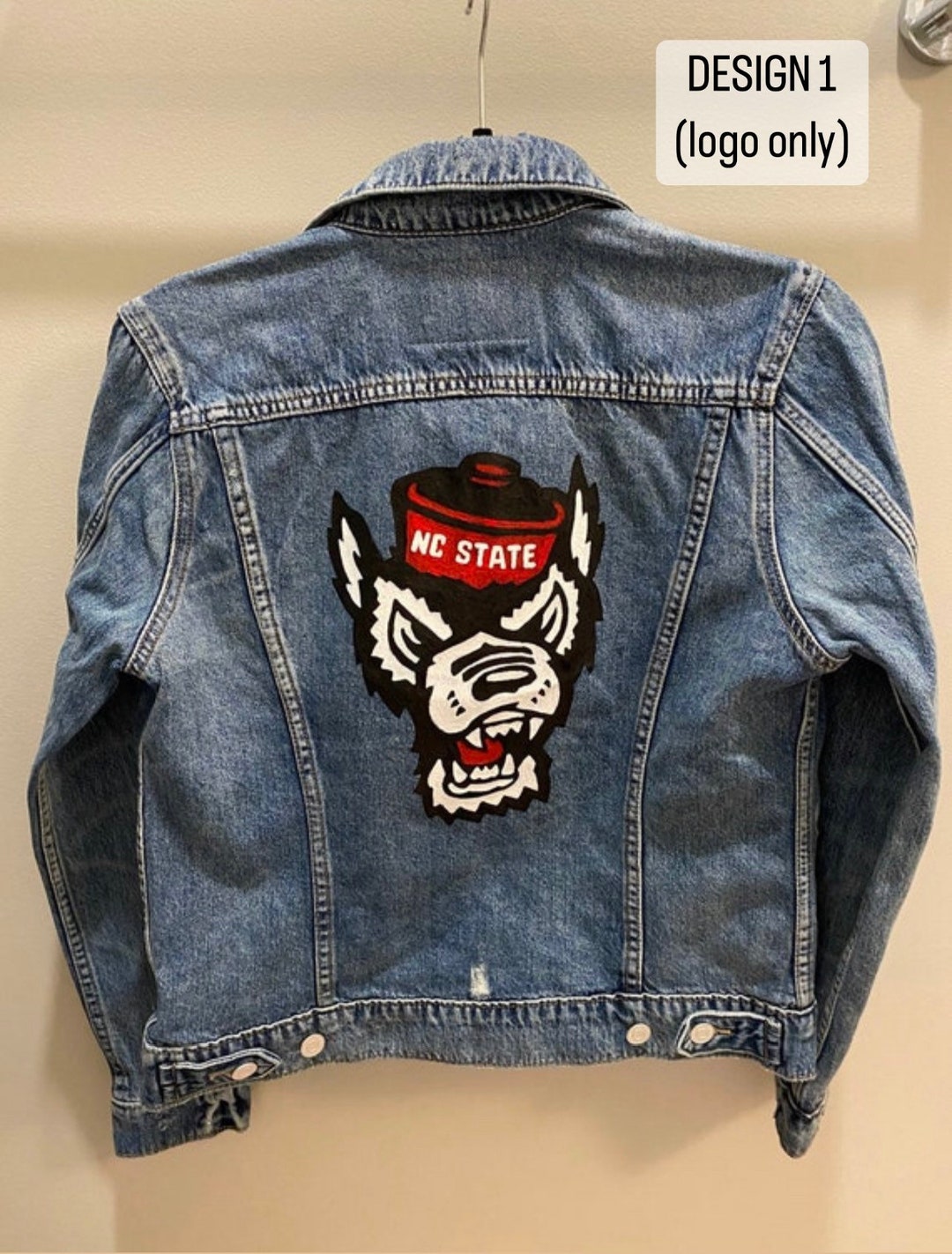 NC STATE Denim Jacket MTO - Etsy