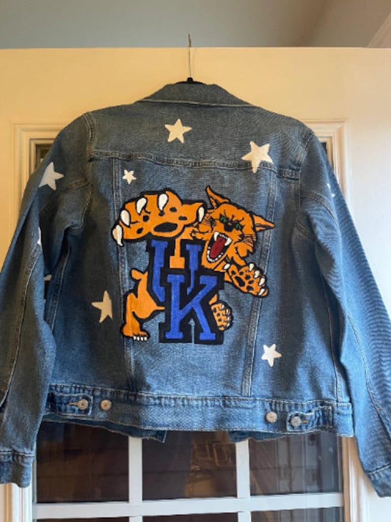University of Kentucky Denim Jacket MTO | Etsy
