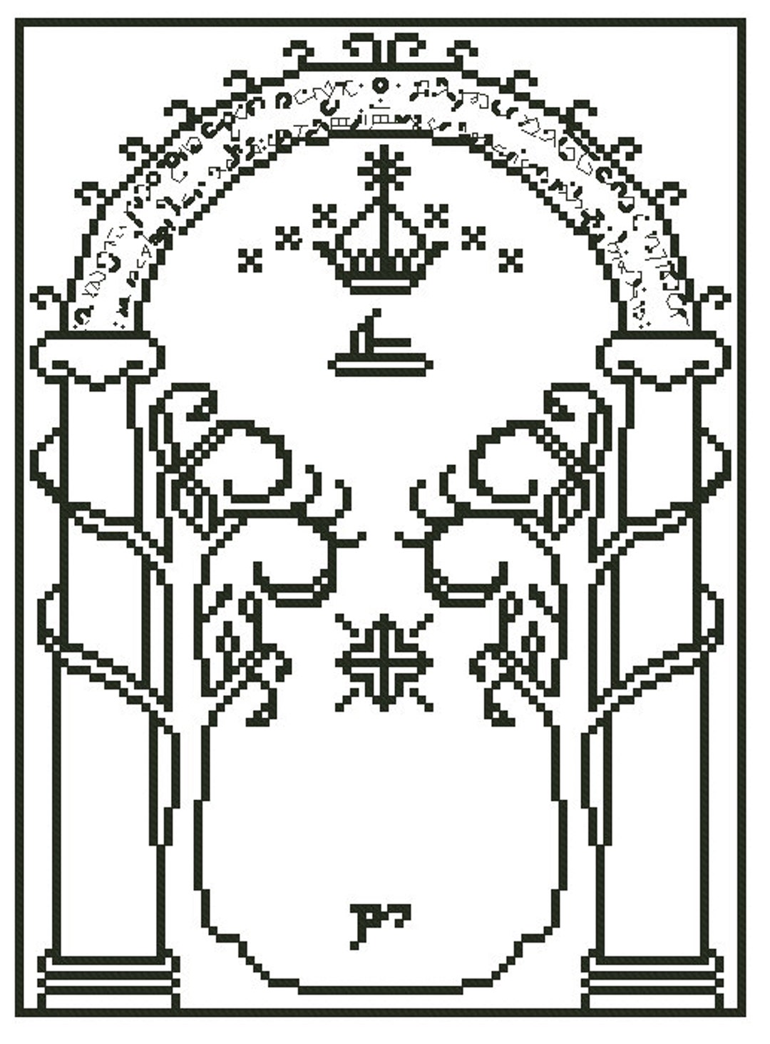 Lord of the Rings: Gates of Moria Cross-stitch Pattern Download - Etsy