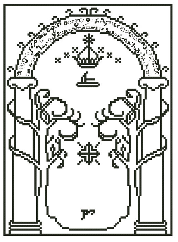 Moria Rings Mines Door Hobbit Lotr Durin Entrance Stencils Cotswolds ...