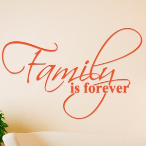 Family is Forever Vinyl Wall Decal Sticker - Etsy