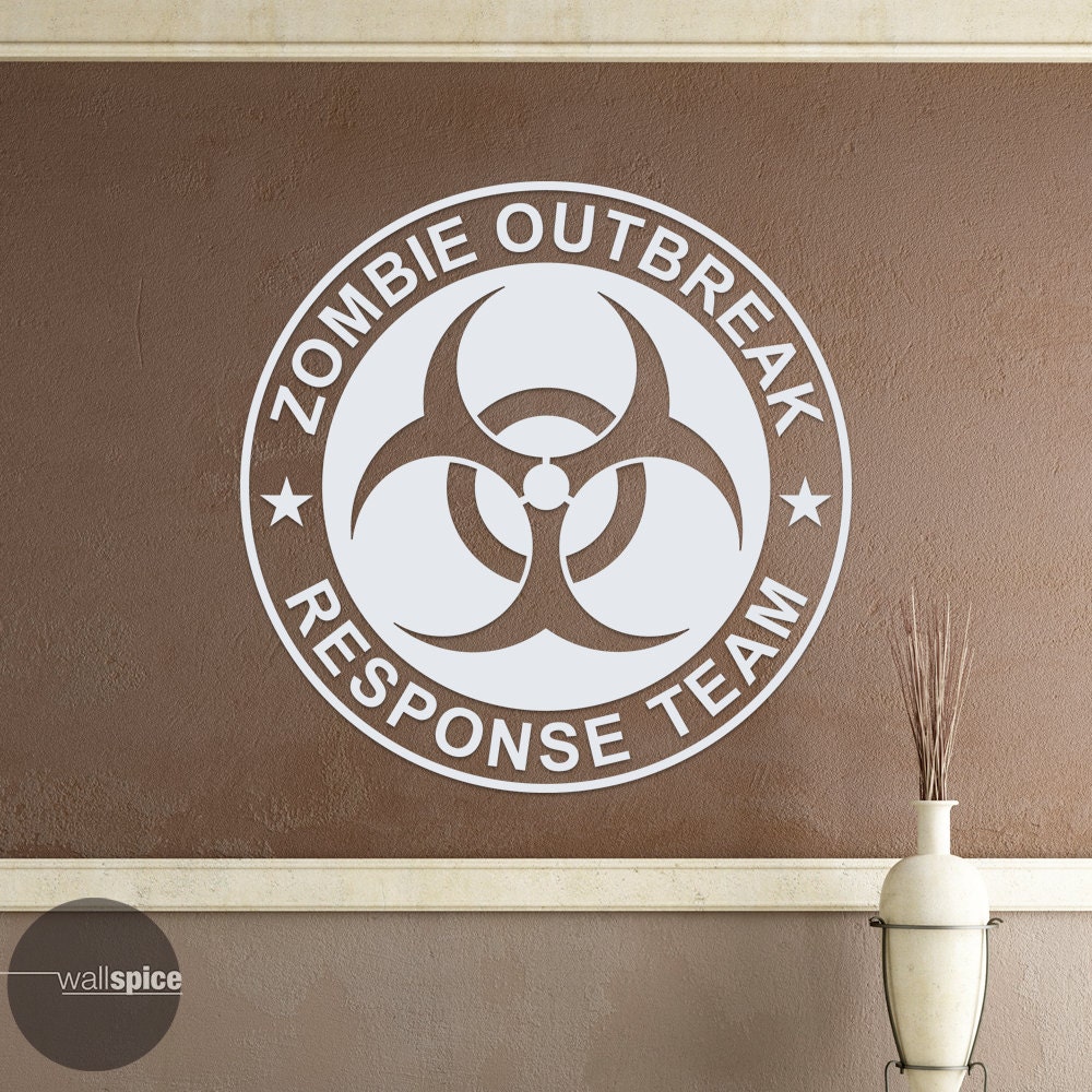 Zombie Outbreak Response Team Vinyl Wall Decal Sticker Biohazard - Etsy