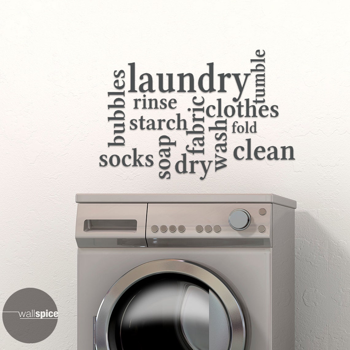 Laundry Room Words Mural Subway Art Vinyl Wall Decal Sticker - Etsy