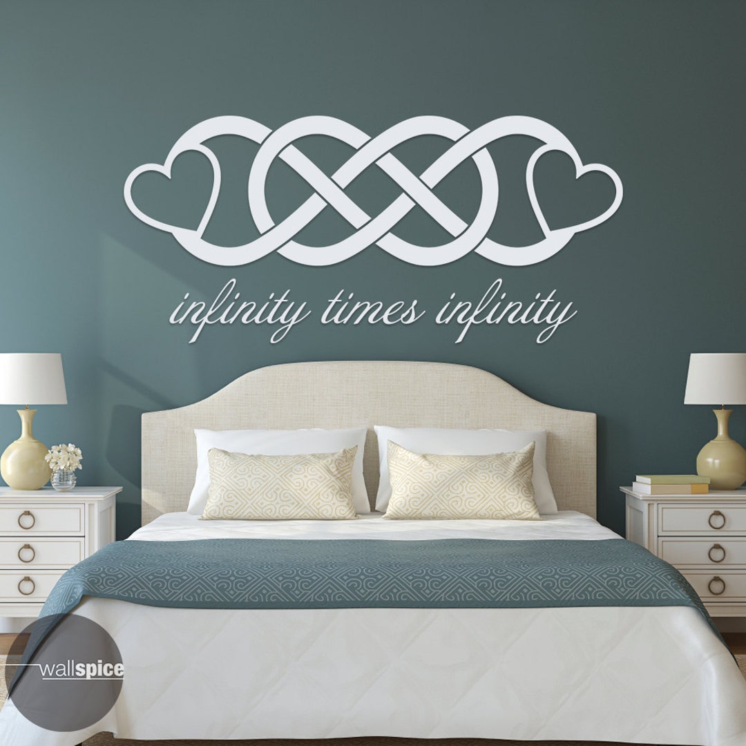 Infinity Times Infinity With Hearts Vinyl Wall Decal Sticker Double ...