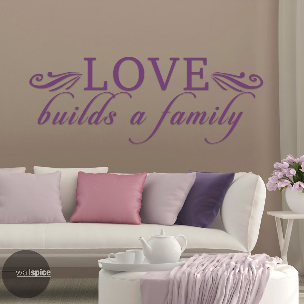 Love Builds A Family Vinyl Wall Decal Sticker - Etsy