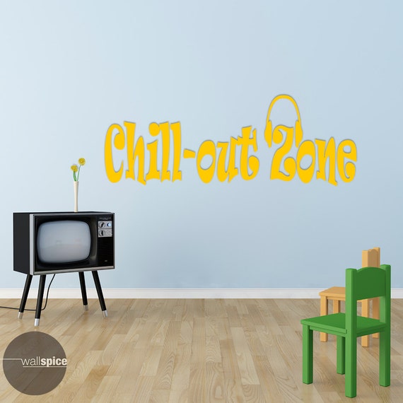 Chill Out Zone Chill-out Vinyl Wall Decal Sticker | Etsy