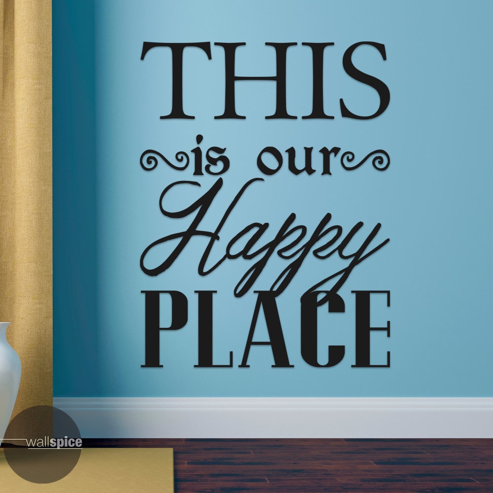 This Is Our Happy Place Vinyl Wall Decal Sticker | Etsy