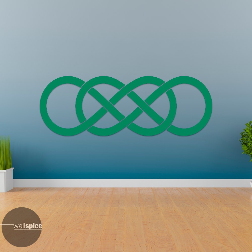 Double Infinity Symbol Vinyl Wall Decal Sticker Infinite Times Infinity ...