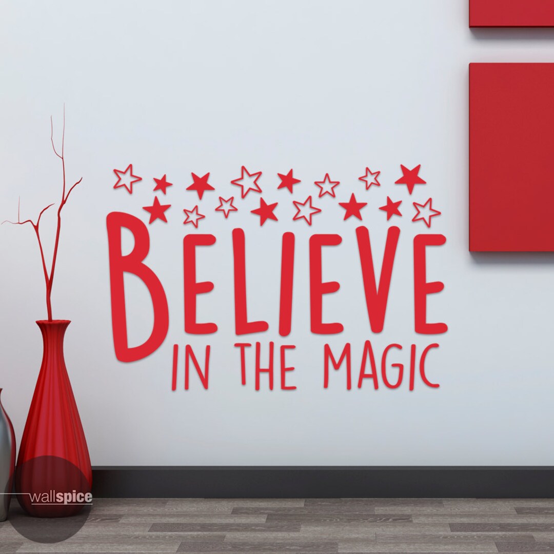 Believe in the Magic Vinyl Wall Decal Sticker - Etsy