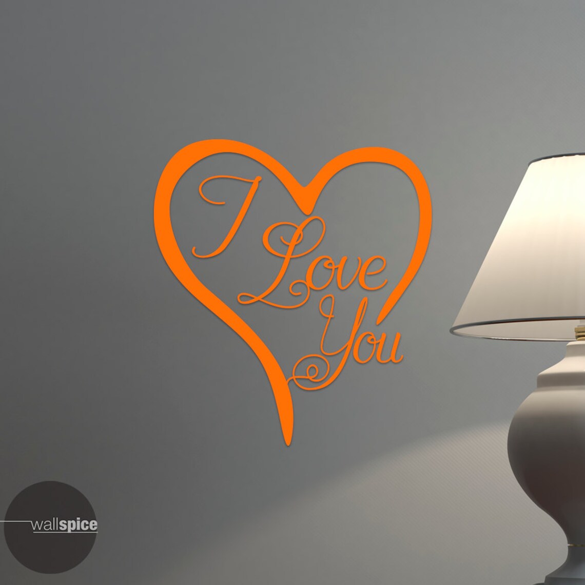 I Love You Heart Vinyl Wall Decal Sticker - Etsy
