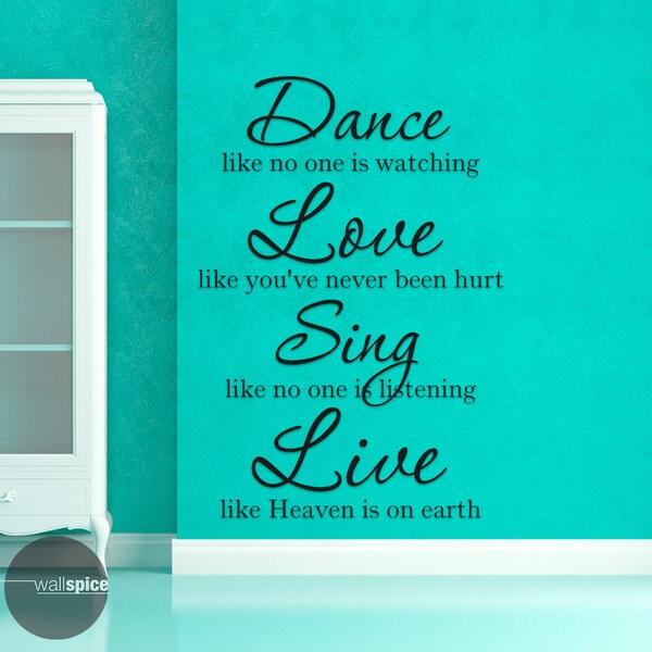 Dance Love Sing Live - Etsy