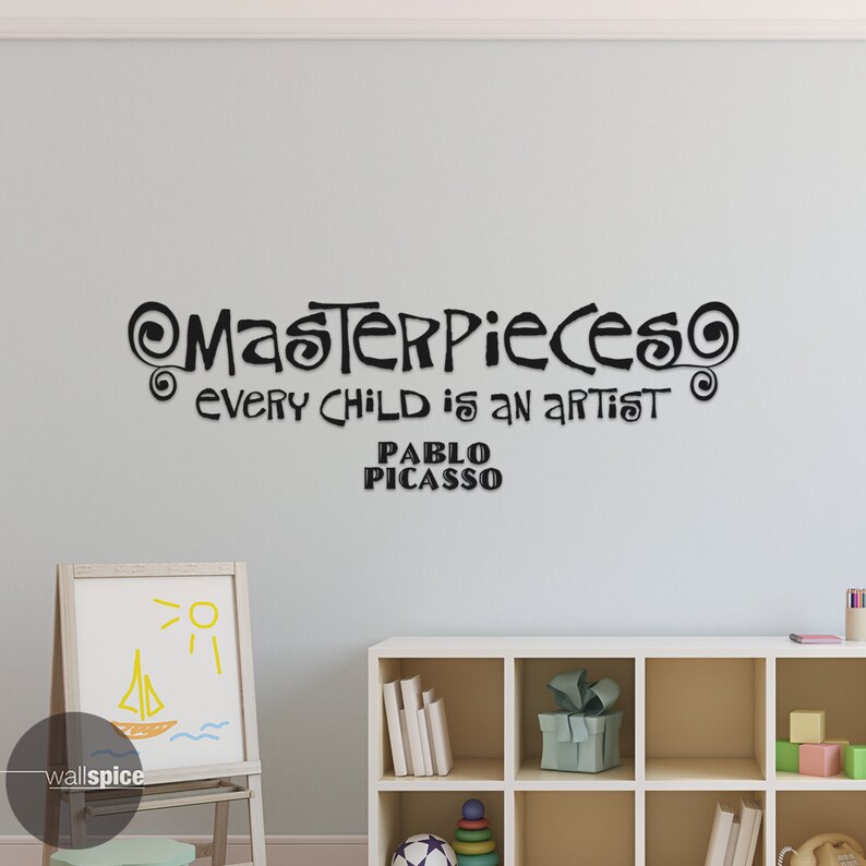 Masterpieces Every Child is an Artist Pablo Picasso Vinyl Wall Decal ...