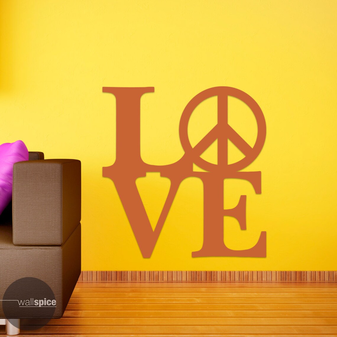 Love Peace Sign Symbol Vinyl Wall Decal Sticker - Etsy