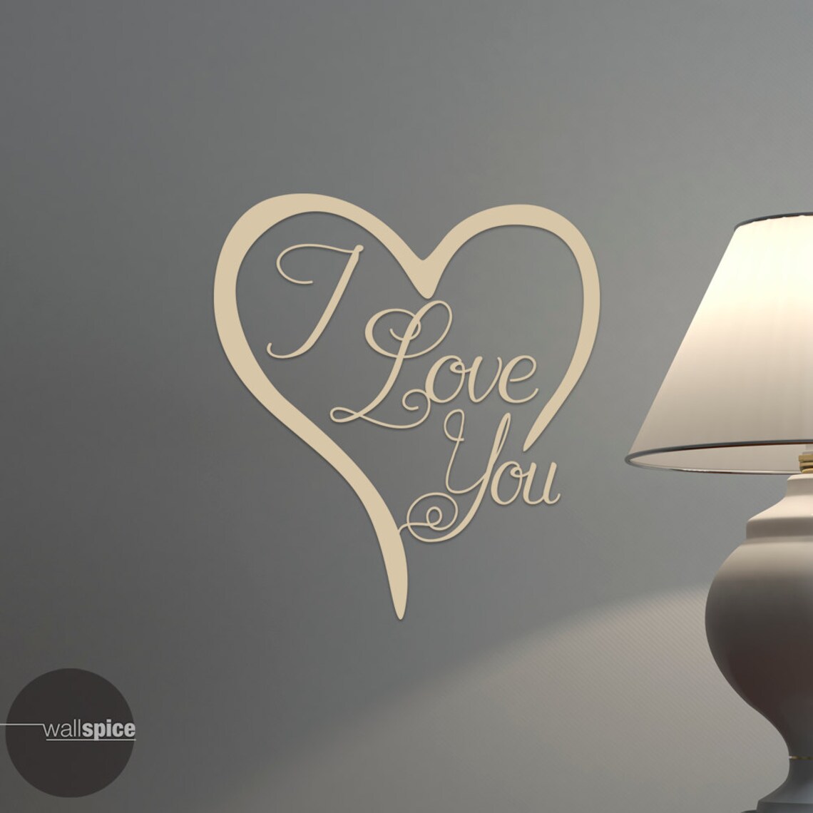 I Love You Heart Vinyl Wall Decal Sticker - Etsy