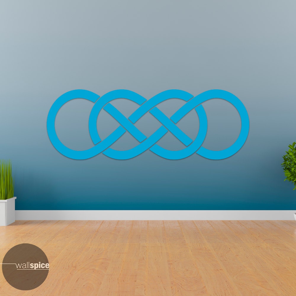 Double Infinity Symbol Vinyl Wall Decal Sticker Infinite Times | Etsy