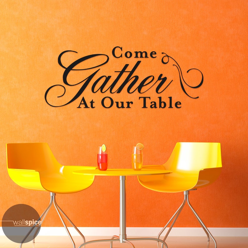 Come Gather at Our Table Vinyl Wall Decal Sticker - Etsy