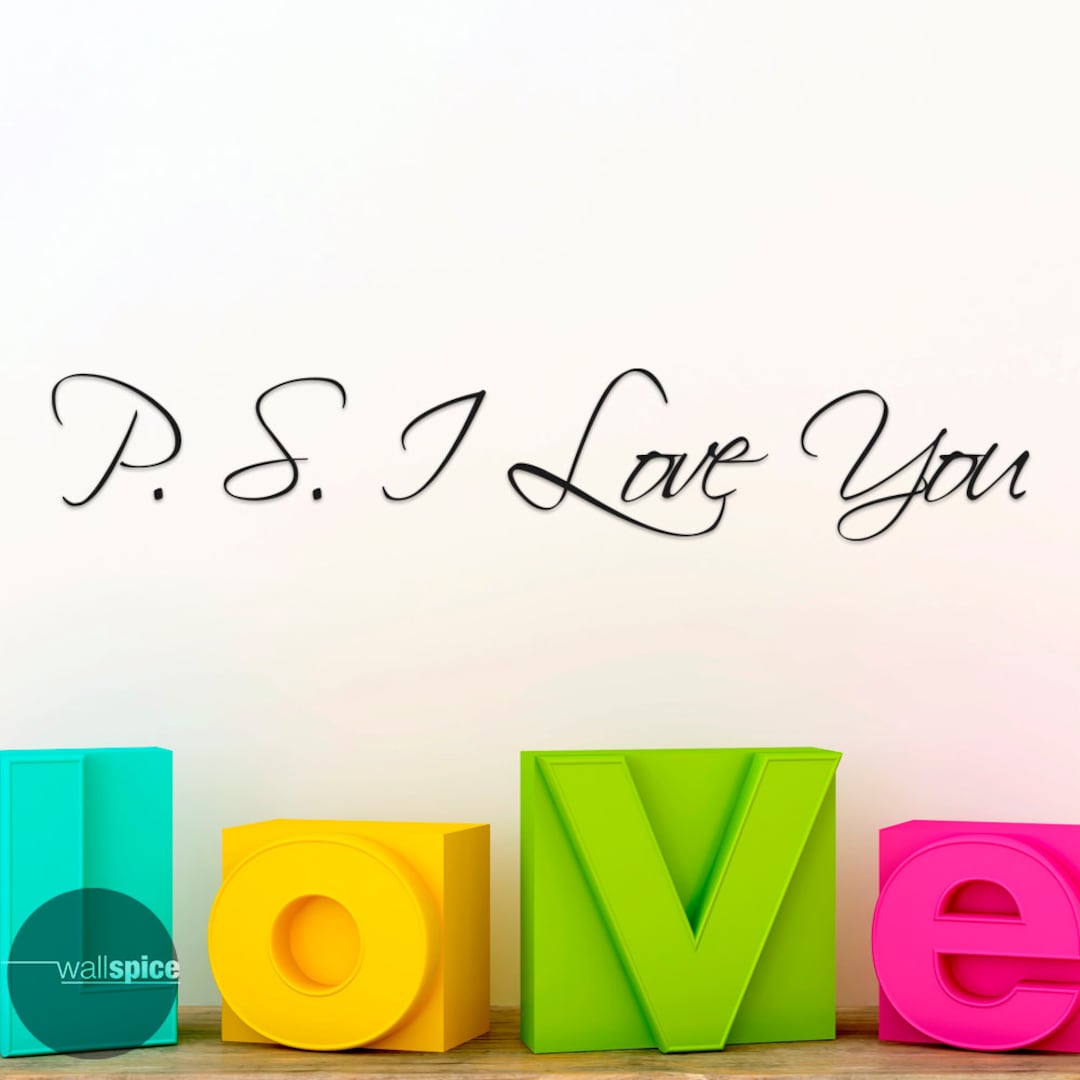 P.S. I Love You PS Vinyl Wall Decal Sticker - Etsy