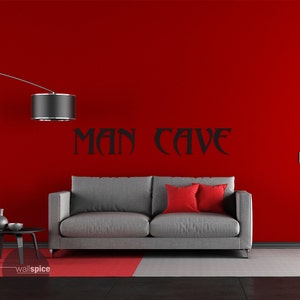 Man Cave Vinyl Wall Decal Sticker - Etsy