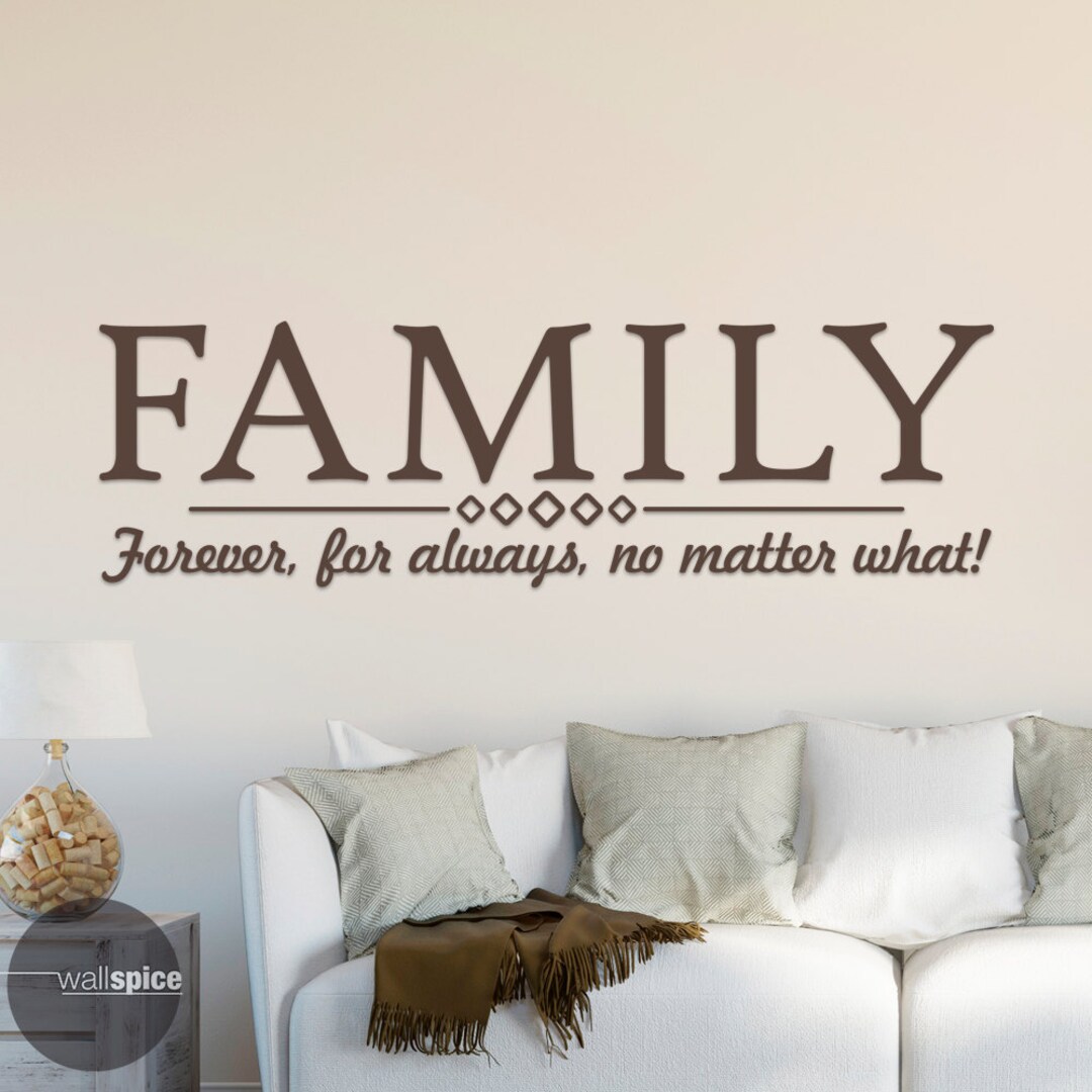 Family Forever for Always No Matter What Vinyl Wall Decal Sticker - Etsy