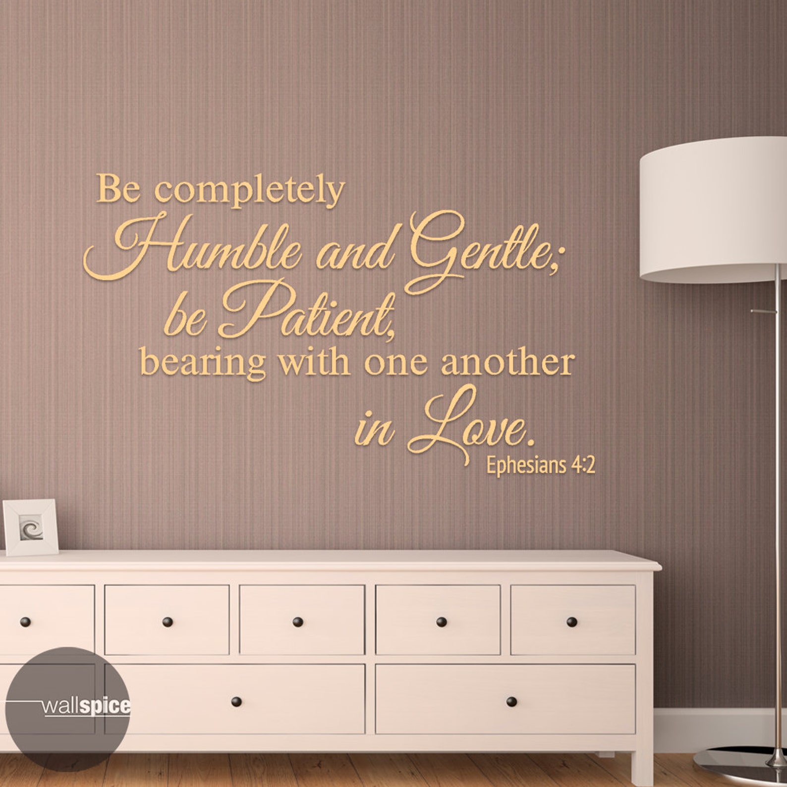 Ephesians 4:2 Be Completely Humble And Gentle Vinyl Wall Decal | Etsy