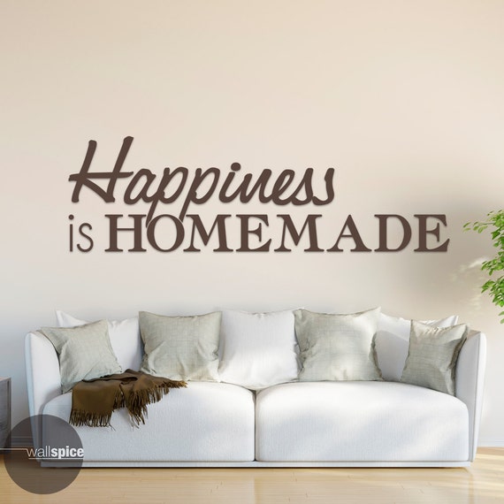 Happiness Is Homemade Vinyl Wall Decal Sticker | Etsy