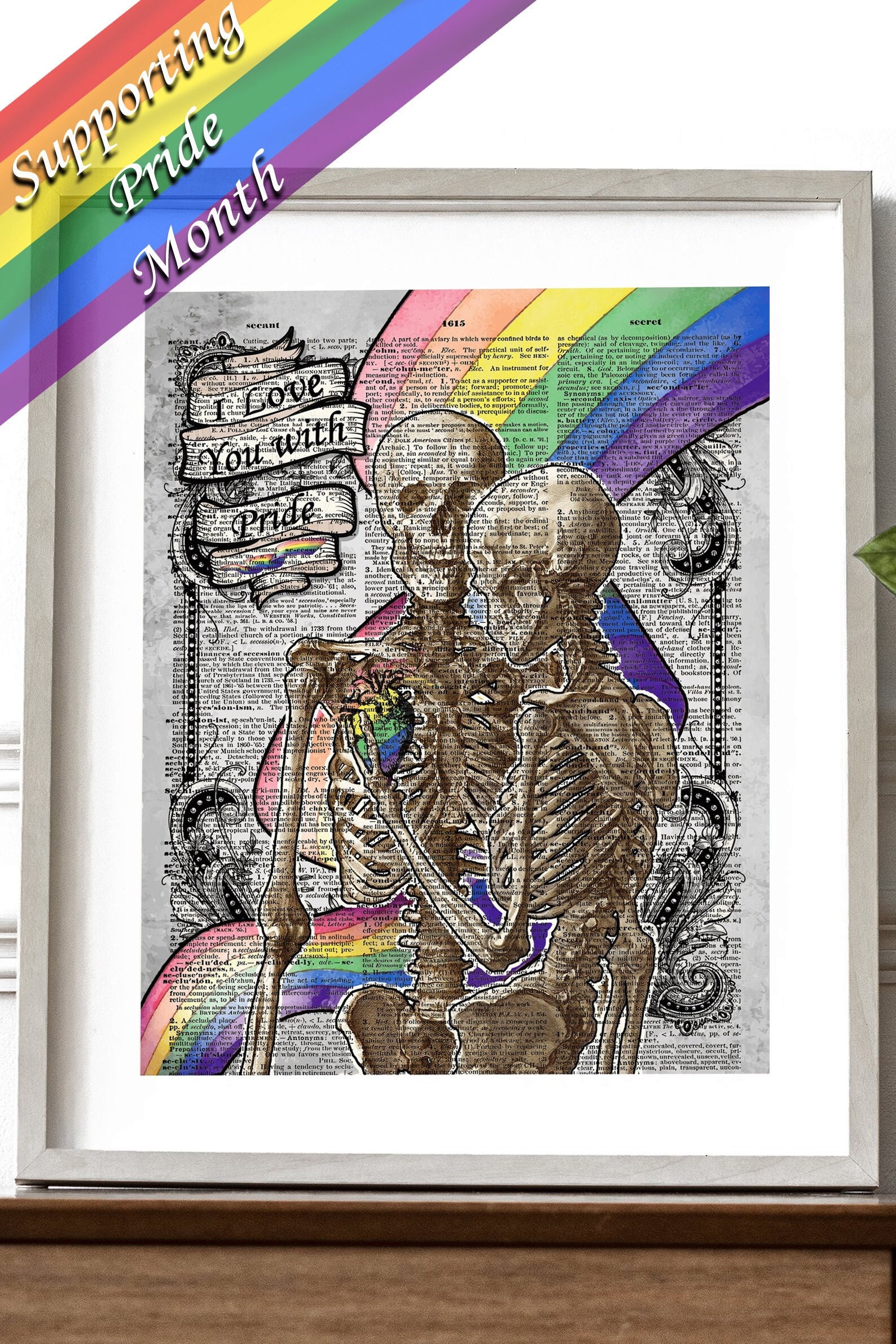 LGBTQ Art Print Celebrating Love Dictionary Art Gothic - Etsy UK