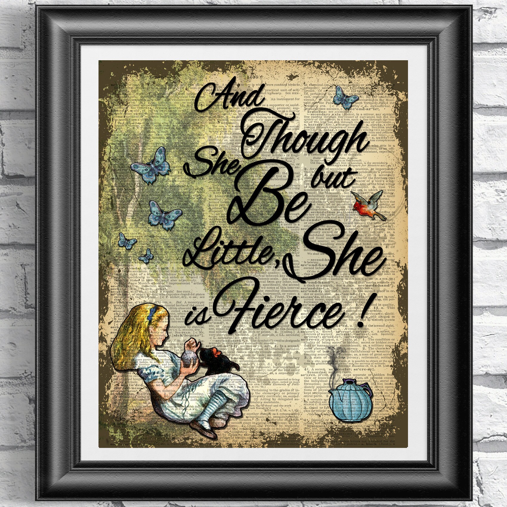 Alice in Wonderland Poster Prints Set of 5 Prints on | Etsy