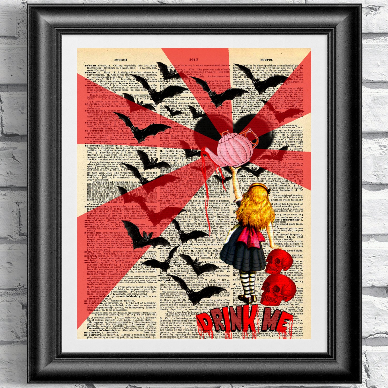 Dictionary Art Print on Antique Book Page. Vintage Artwork - Etsy