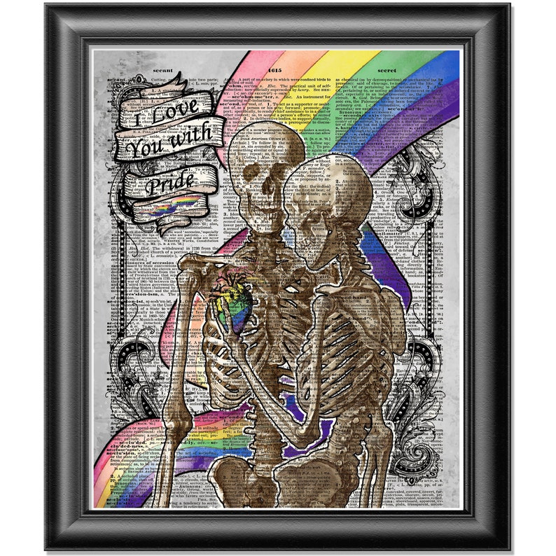 LGBTQ Art Print Celebrating Love Dictionary Art Gothic - Etsy UK