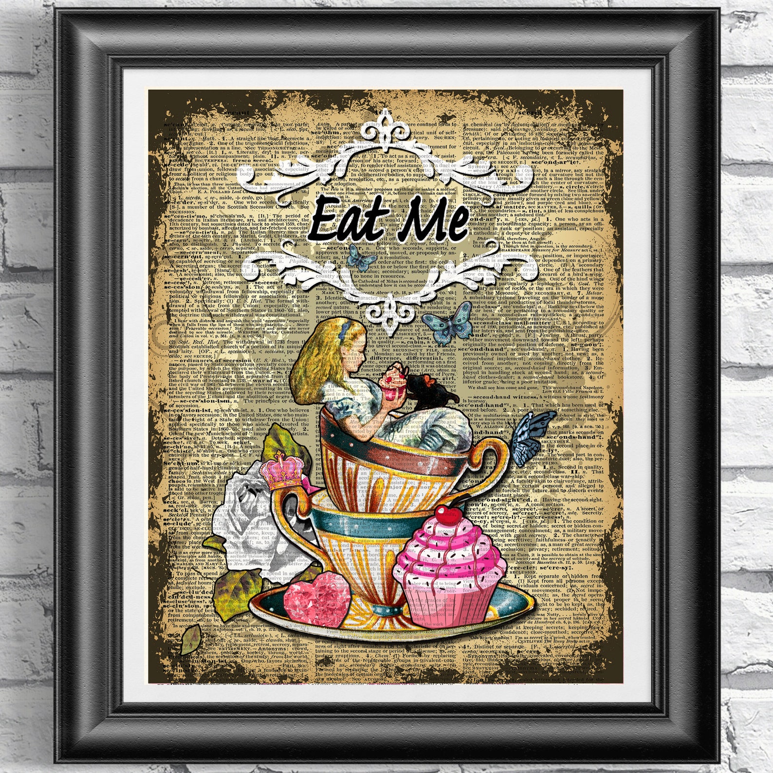 Alice in Wonderland Poster Prints Set of 5 Prints on | Etsy