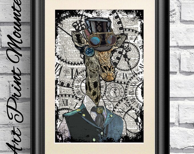 STEAMPUNK Giraffe Painting ORIGINAL Art Steampunk Decor - Etsy