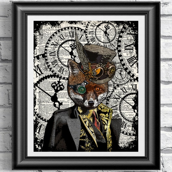 Steampunk Fox Drawing