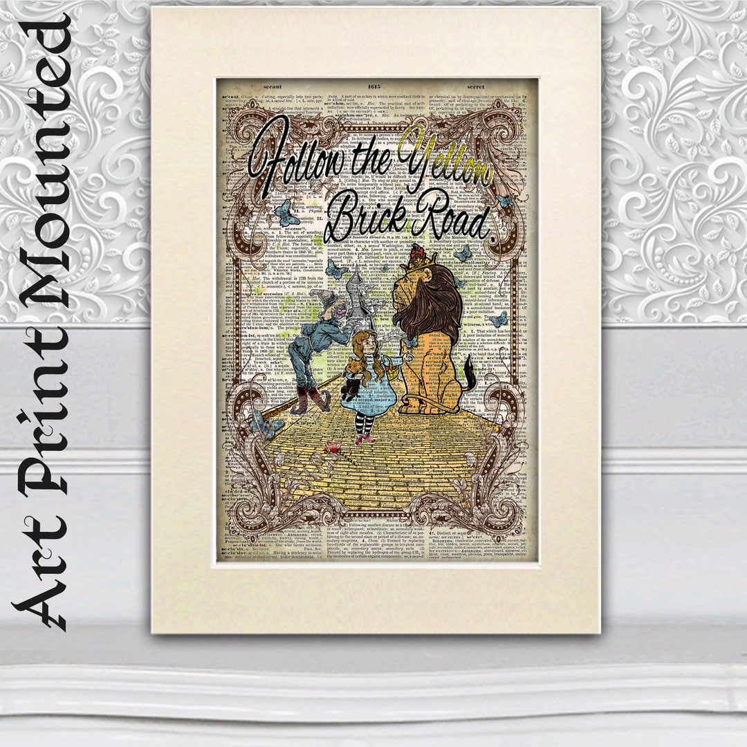 The Wizard of Oz, Yellow Brick Road Quote, Home Decor, Poster Print on ...
